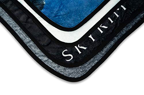 JUST FUNKY The Elder Scrolls Skyrim Video Game Fleece Throw Blanket | Skyrim Soft Blankets and Throws | Official The Elder Scrolls Skyrim Throw Blankets | Measures 60 x 45 Inches