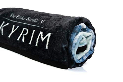 JUST FUNKY The Elder Scrolls Skyrim Video Game Fleece Throw Blanket | Skyrim Soft Blankets and Throws | Official The Elder Scrolls Skyrim Throw Blankets | Measures 60 x 45 Inches