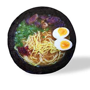 Ramen Bowl Fleece Throw Blanket | Large Soft Throw Blanket | Ramen Bowl Fleece Blankets And Throws And Throws | Officially Licensed Ramen Noodle Throw Blankets | Measures 60 Inches In Diameter