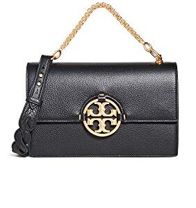 Tory Burch Women's Miller Metal Convertible Shoulder Bag, Black, One Size