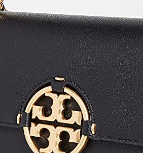 Tory Burch Women's Miller Metal Convertible Shoulder Bag, Black, One Size