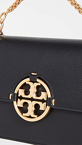 Tory Burch Women's Miller Metal Convertible Shoulder Bag, Black, One Size