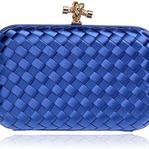 ZHANGWJ Women Evening Clutch Bag Womens Evening Clutch Bag Designer Evening Handbag Hand Bag, Lady Party Wedding Clutch Purse (Color : Dark Blue)