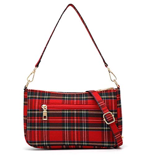 Ro Rox Sheena Tartan Check Punk 90's Crossbody Purse Handbag