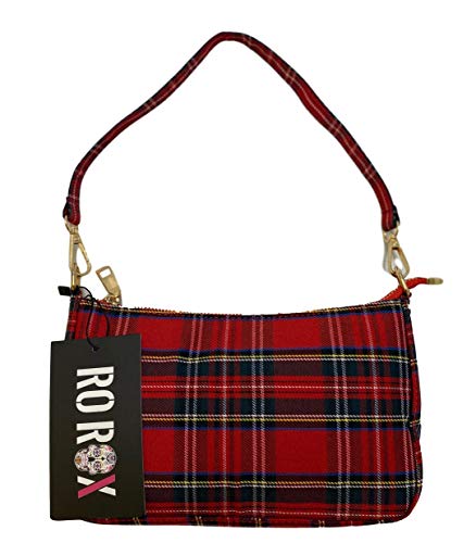 Ro Rox Sheena Tartan Check Punk 90's Crossbody Purse Handbag