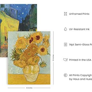 HAUS AND HUES Van Gogh Poster Van Gogh Prints Fine Art Paintings Vincent Van Gogh Paintings Art Posters and Prints of Famous Painting Famous Art Prints Fine Art Prints (Van Gogh, 8"x10")