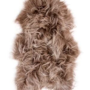 Premium, Hypoallergenic, Natural Long Hair (Taupe) Icelandic Sheepskin Fur Area Rug - Perfect as an Area Rug, Fur Throw, Chair Cover, Home Decoration, and Carpet…