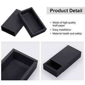 Zonon 30 Pieces Kraft Paper Drawer Box, Mini Crafts Cardboard Present Boxes for Business and Soap Jewelry Candy Weeding Party Favors Present Packaging Boxes (Black)