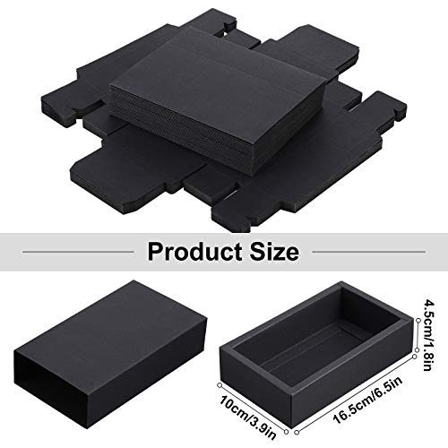 Zonon 30 Pieces Kraft Paper Drawer Box, Mini Crafts Cardboard Present Boxes for Business and Soap Jewelry Candy Weeding Party Favors Present Packaging Boxes (Black)