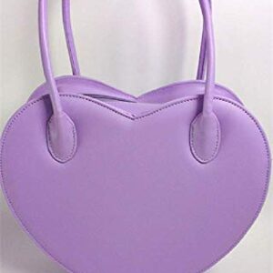 GK-O Fashion Women Heart Shaped Bag Lolita Handbag Clutch Purse Wallet PU Handbag (Light purple)