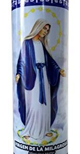 Staci19 Miraculous Mother (Virgen de la Milagrosa) Blue Devotional Candle