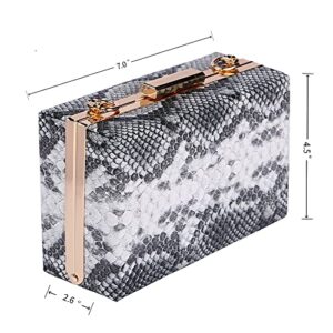 Mulian LilY Black Fashion Snakeskin Purses Bag For Women With Chain Strap Crossbody M577