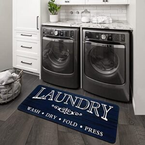 ustide comfort laundry rug navy blue 20×48 vintage wood laundry carpet runner durable mud room runner rug rubber area rug runner for kitchen bathroom doorway