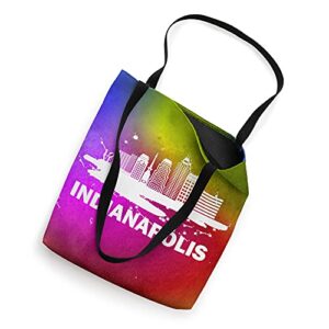 Colorful Indianapolis Cityscape Souvenir - Indianapolis Tote Bag