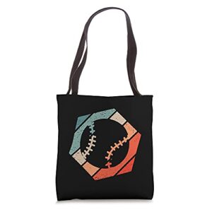 baseball retro style vintage tote bag