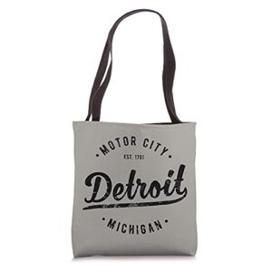 vintage detroit souvenir motor city simple detroit tote bag