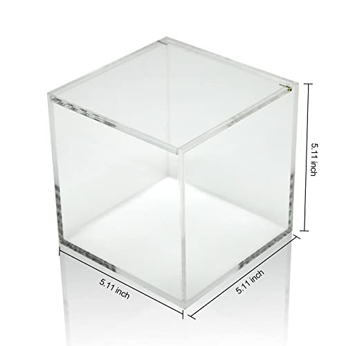 Coffee Capsule Storage Box Coffee Pod Holder Organizers Accessories Anti Dust Durable Clear Acrylic Box for House and Office Use, Transparent, 5x5 In