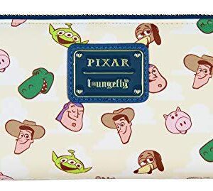 Loungefly x Disney Toy Story Allover Character Face Print Faux Leather Zip Around Wallet