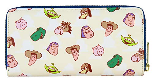 Loungefly x Disney Toy Story Allover Character Face Print Faux Leather Zip Around Wallet