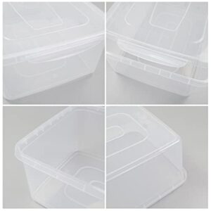 Sosody 16 Quart Clear Storage Boxes, Plastic Storage Containers, 2 Packs