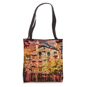 casa battlo, barcelona, spain tote bag