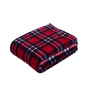 Valerian Luxury Velvet Super Soft Light Weight Blanket Prints Fleece Year Round Home Decor Fuzzy Warm and Cozy Throws, Couch and Gift, 50 x 60 inch, Plaid