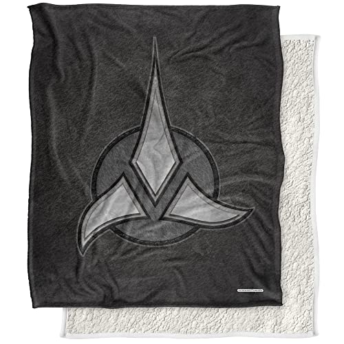 Star Trek Blanket, 50"x60", Klingon Empire Silky Touch Sherpa Back Super Soft Throw Blanket