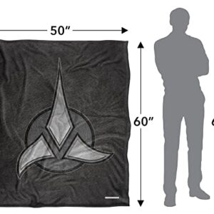 Star Trek Blanket, 50"x60", Klingon Empire Silky Touch Sherpa Back Super Soft Throw Blanket