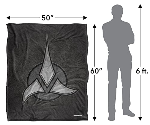 Star Trek Blanket, 50"x60", Klingon Empire Silky Touch Sherpa Back Super Soft Throw Blanket