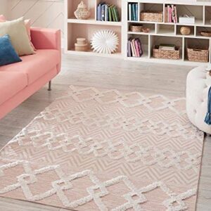 Rugs.com Sabrina Soto Casa Collection Rug – Pink High Rug Perfect for Bedrooms,Dining Rooms,Living Rooms,5' 3 x 8'