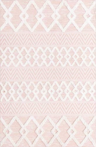 Rugs.com Sabrina Soto Casa Collection Rug – Pink High Rug Perfect for Bedrooms,Dining Rooms,Living Rooms,5' 3 x 8'