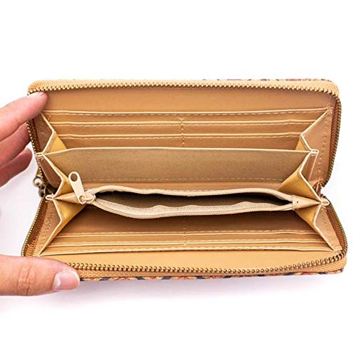 Natural Cork Zipper Wallet Organizer Vegan Eco Friendly Sustainable Gift