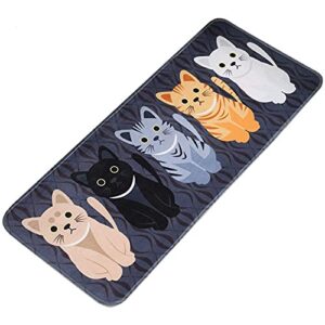 besufy bedroom rugs,modern soft fluffy bedroom carpets for winter indoor christmas decor cartoon cats print bathroom kitchen carpet doormat floor mat rug home decor – black 40x60cm