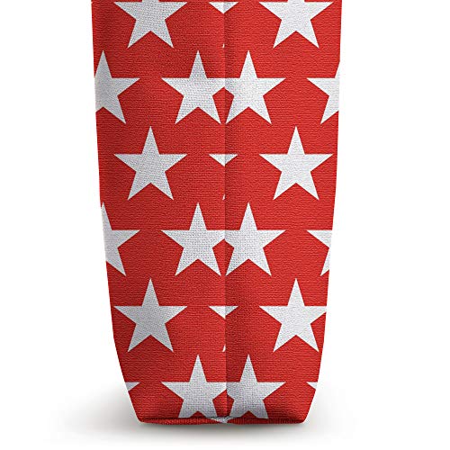 White Stars Red Background Tote Bag