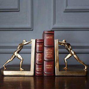 Home Decorative Man Bookshelf Bookends,Art Bookend, Book Ends,Bookend Supports, Book Stoppers, Set of 2