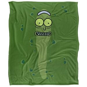 Rick and Morty Blanket, 50"x60", Pickle Rick Silky Touch Sherpa Back Super Soft Throw Blanket