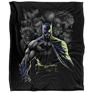 Batman Blanket, 50"x60", Villains Unleashed Silky Touch Sherpa Back Super Soft Throw Blanket