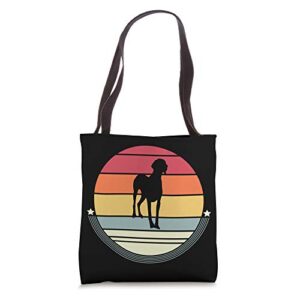 weimaraner silhouette retro vintage dog owner women men tote bag