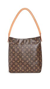 louis vuitton women’s pre-loved looping mm, monogram, brown, one size