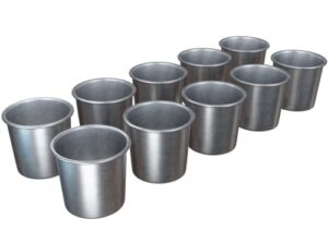 lot 10 seamless metal votive candle molds