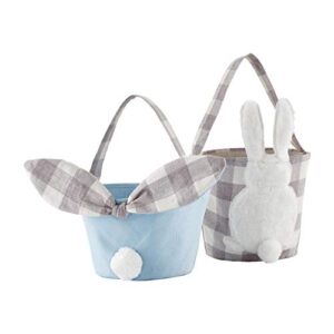 gingham blue easter baskets