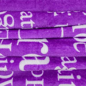 Inspiring Messages (Purple) Super Plush Blanket - 50x60 Soft Throw Blanket - Perfect for Cuddle Season & Holiday Gifts!