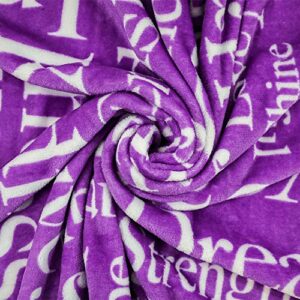 Inspiring Messages (Purple) Super Plush Blanket - 50x60 Soft Throw Blanket - Perfect for Cuddle Season & Holiday Gifts!