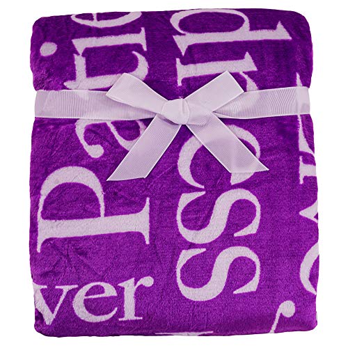 Inspiring Messages (Purple) Super Plush Blanket - 50x60 Soft Throw Blanket - Perfect for Cuddle Season & Holiday Gifts!