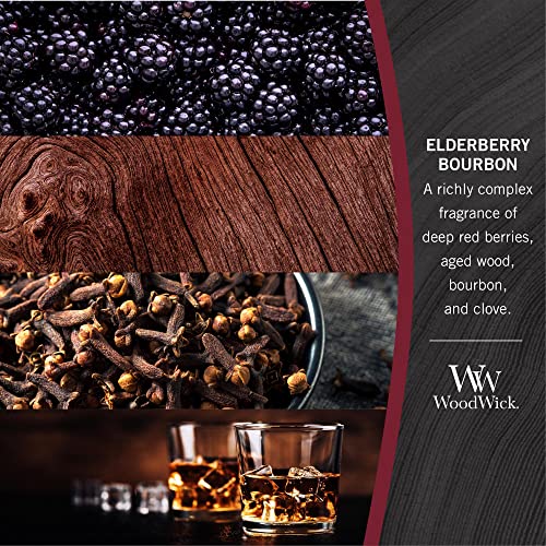 WoodWick Ellipse Scented Candle, Elderberry Bourbon, 16oz | Up to 50 Hours Burn Time