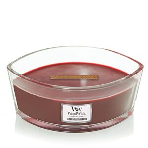 WoodWick Ellipse Scented Candle, Elderberry Bourbon, 16oz | Up to 50 Hours Burn Time