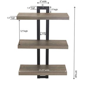 Household Essentials Ashwood 3 Tier Wall Mounted Shelves