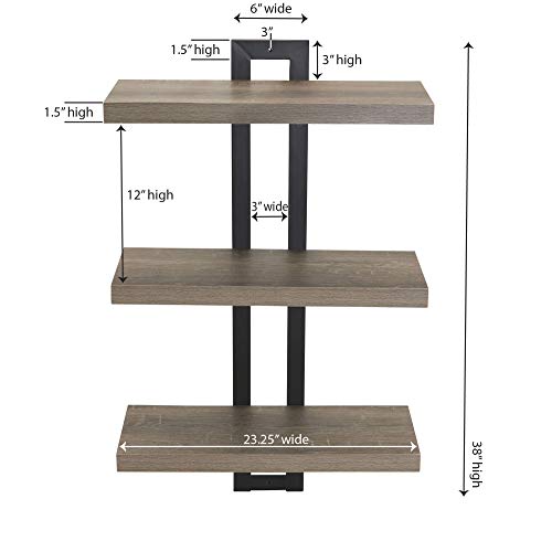 Household Essentials Ashwood 3 Tier Wall Mounted Shelves