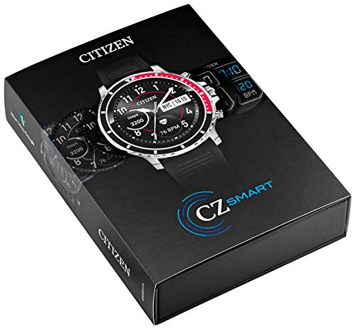 Citizen CZ Smart Gen 1 Stainless Steel Smartwatch Touchscreen, Heartrate, GPS, Speaker, Bluetooth, Notifications, iPhone and Android Compatible, Powered by Google Wear OS