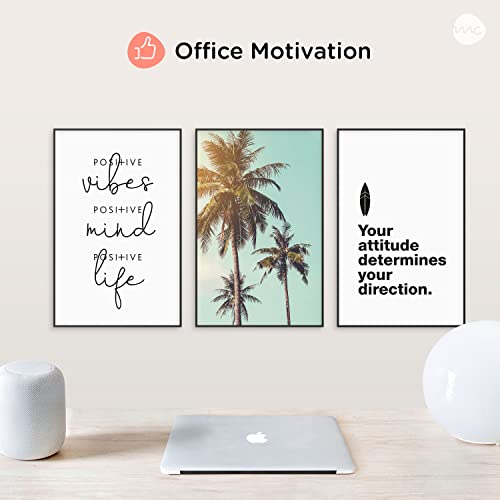 The Mojo Concept Motivational Wall Art, Office Decor For Women, Inspirational Wall Art, Beach Decor, Cubicle Decor, Beach Wall Decor, Motivational Poster, Office Wall Decor (Set of 6 Posters 11x17)